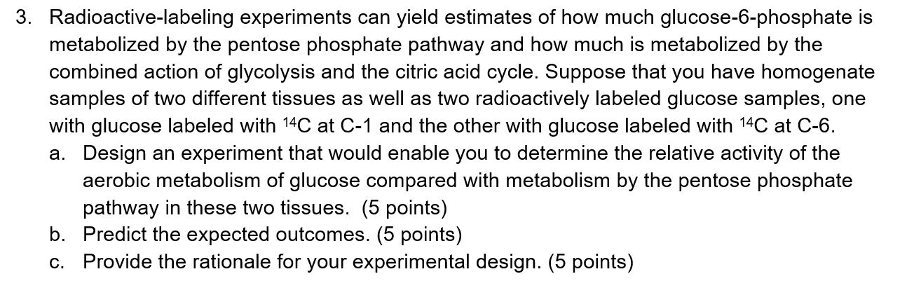 Solved 3. Radioactive-labeling experiments can yield | Chegg.com