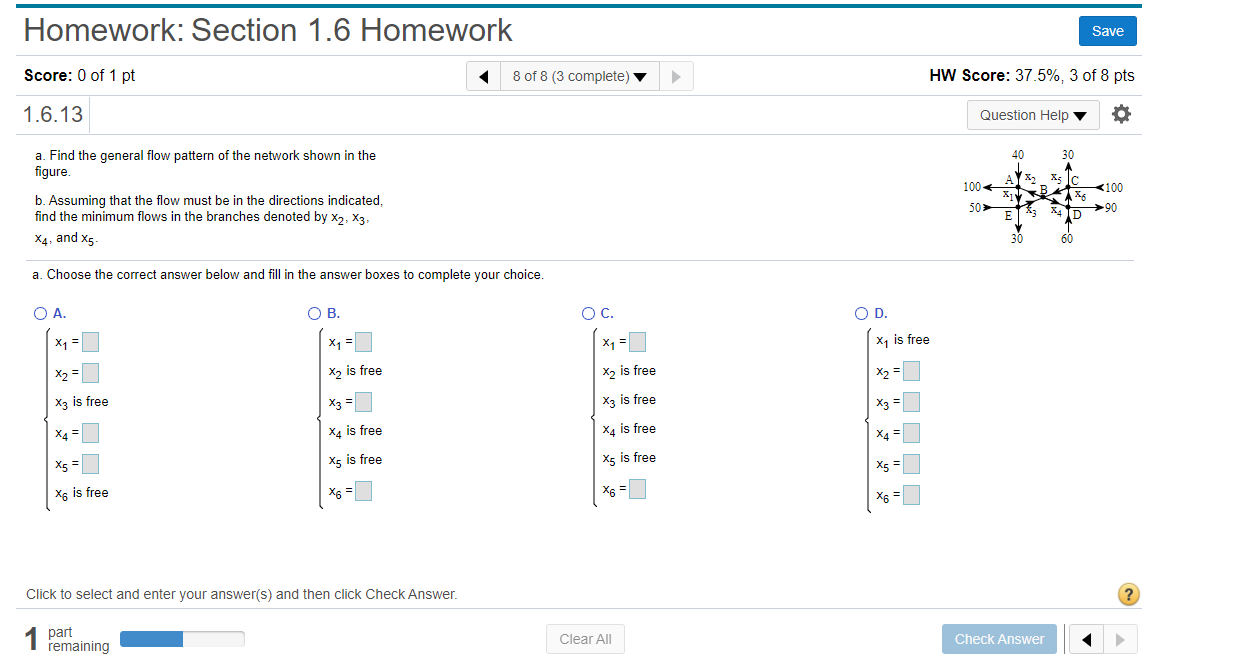 Homework Section 1 6 Homework Save Score 0 Of 1