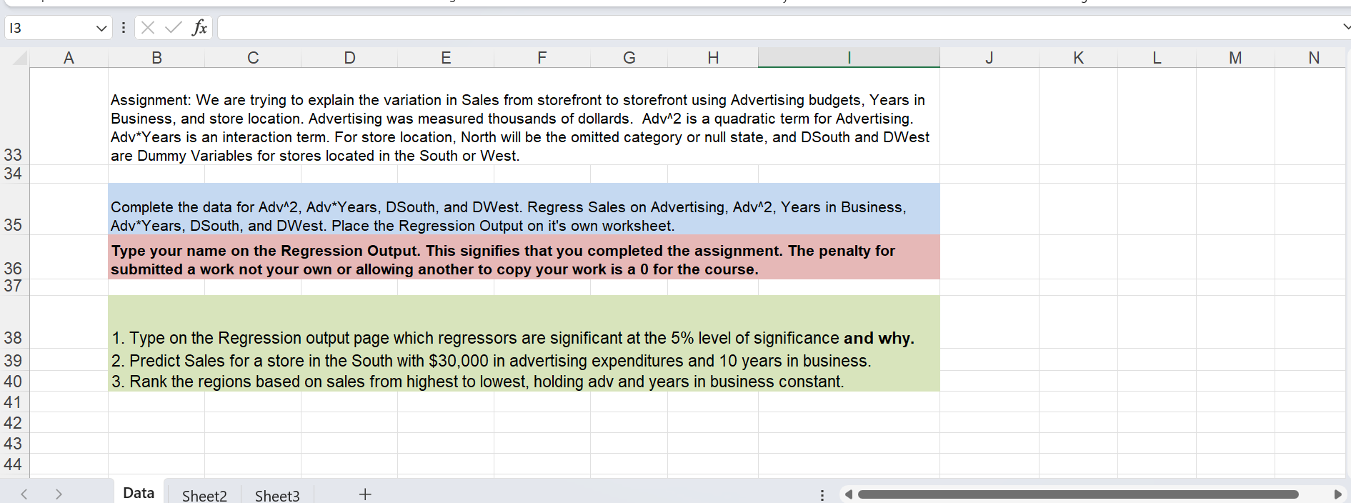 Solved ∗⋆∗ To use the Data Analysis feature with Excel 2016, | Chegg.com