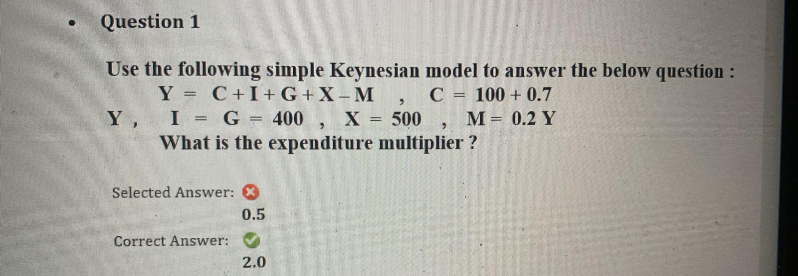Solved Use the following simple Keynesian model to answer | Chegg.com