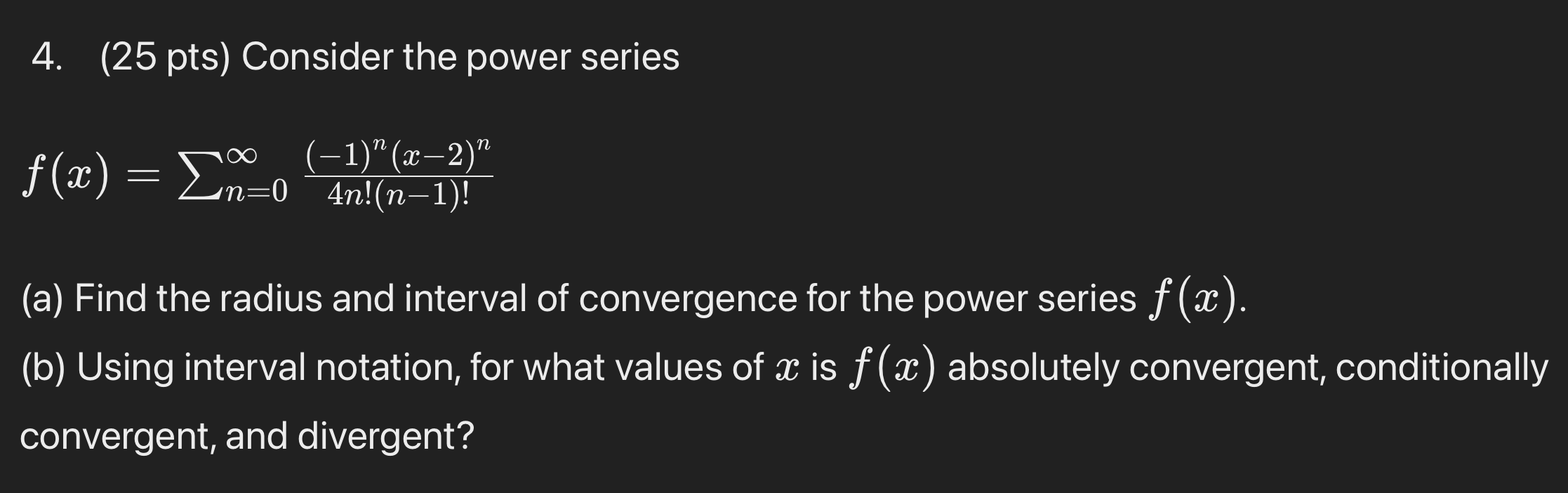 Solved (25 pts) Consider the power | Chegg.com Solved (25 pts) Consider the power | Chegg.com