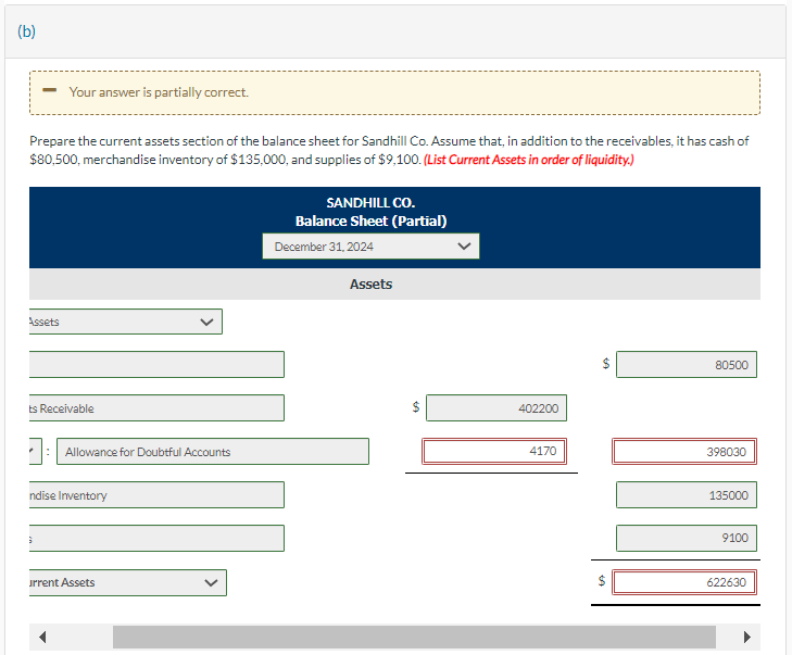 Solved Prepare the current assets section of the balance | Chegg.com