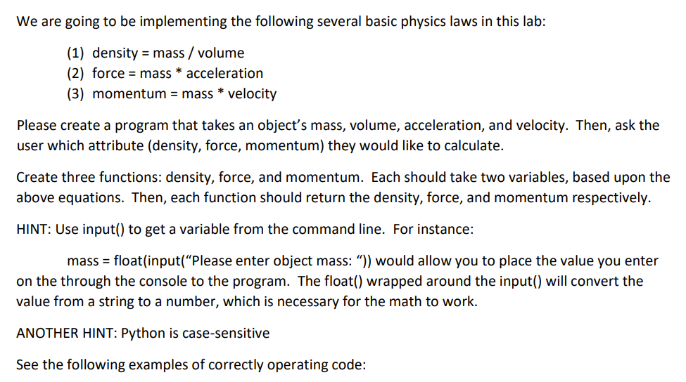Solved We are going to be implementing the following several | Chegg.com