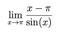 Solved limx→πsin(x)x−π | Chegg.com