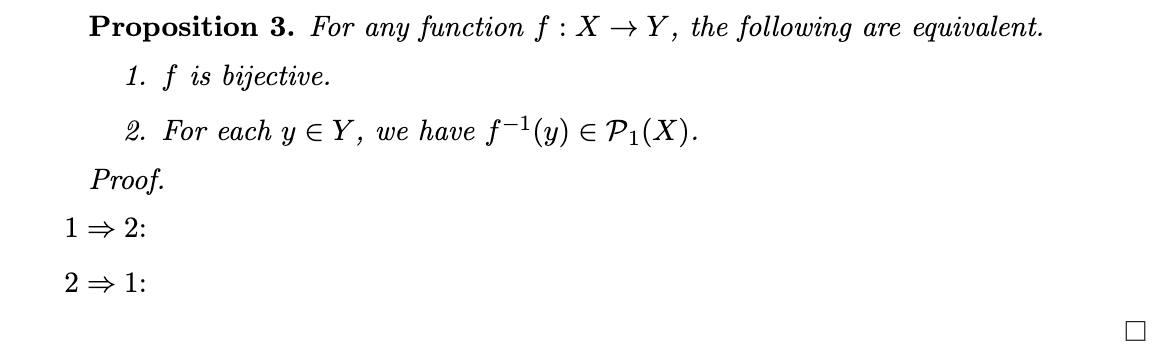 Solved Proposition 3. For any function f:X→Y, the following | Chegg.com