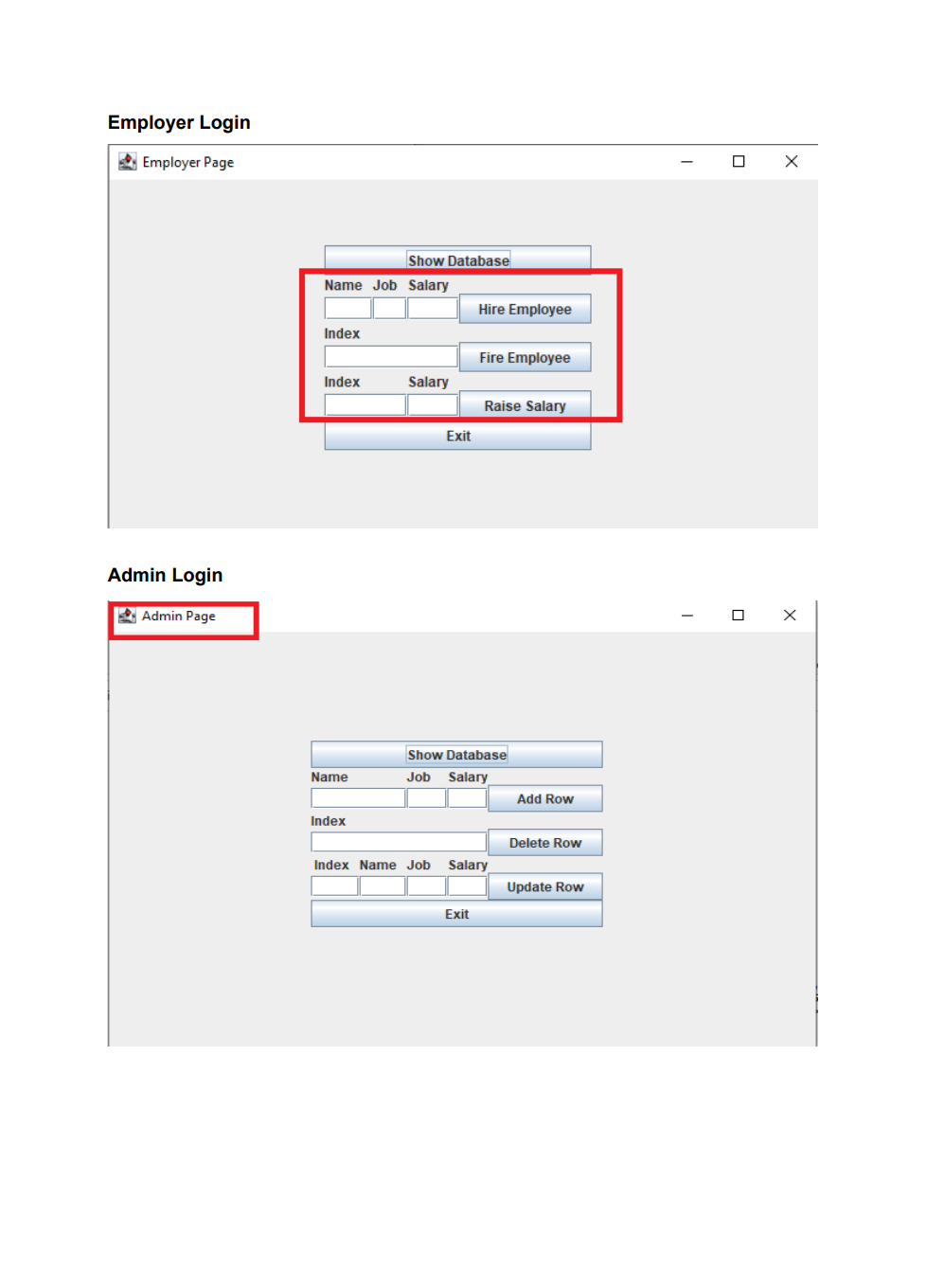 Solved Employee Database user interface with encrypted data | Chegg.com