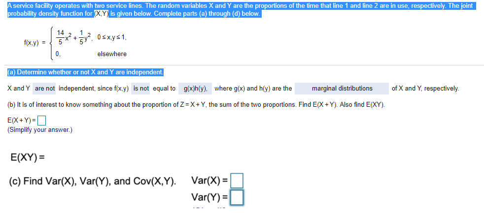 Solved A service facility operates with two service lines. | Chegg.com