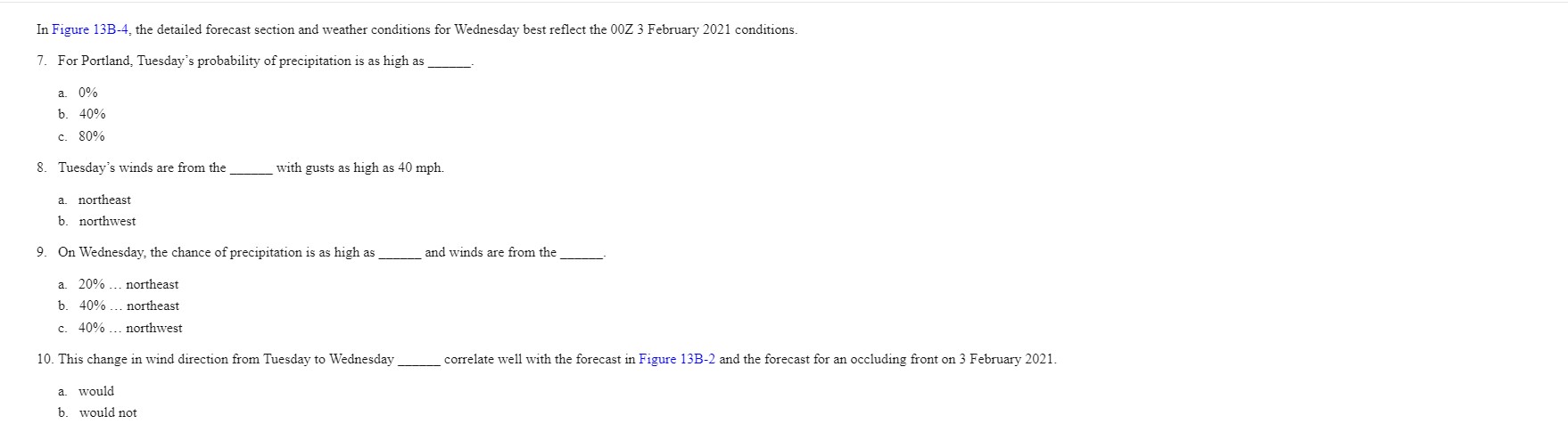 Solved Figure 13B-3. Quantitative precipitation forecasts of | Chegg.com