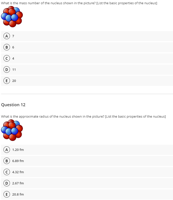 Solved What is the mass number of the nucleus shown in the | Chegg.com