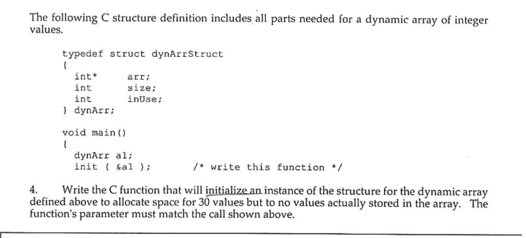 Solved The Following C Structure Definition Includes All Chegg