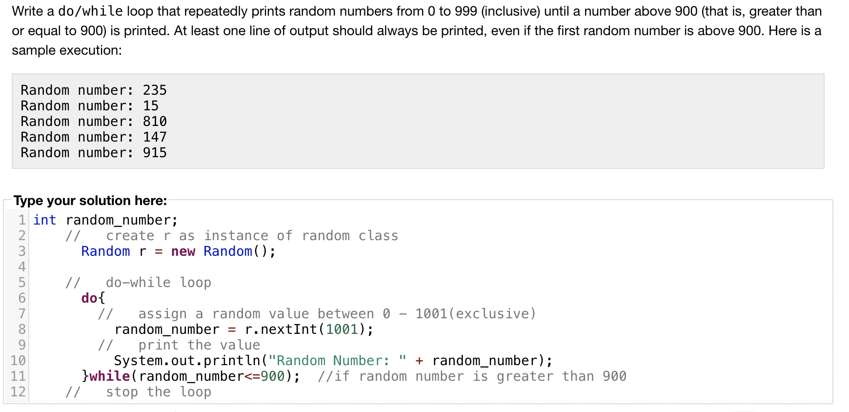 Solved The following method attempts to examine a number and | Chegg.com
