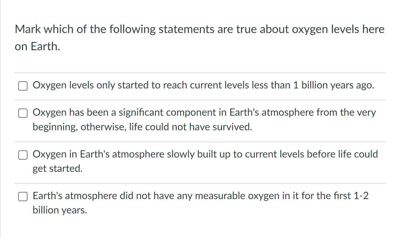Solved Mark which of the following statements are true about | Chegg.com