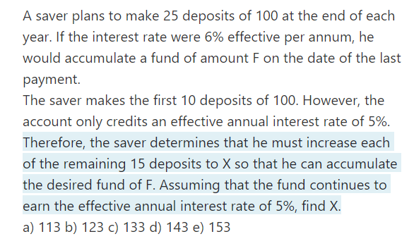 Solved A saver plans to make 25 deposits of 100 at the end | Chegg.com