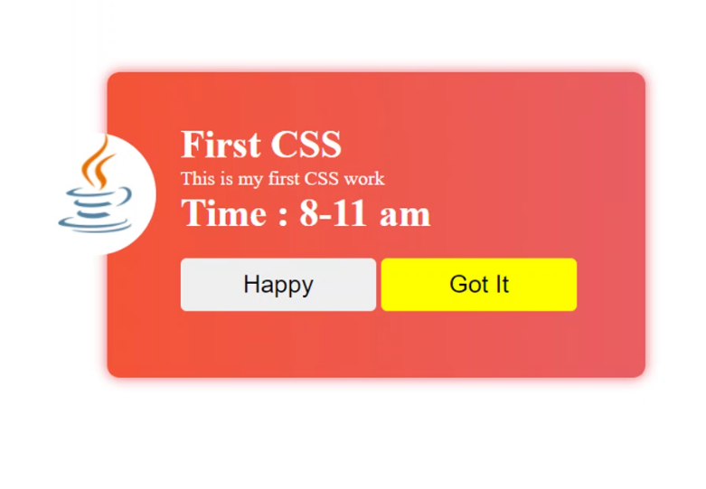 Solved First CSS This is my first CSS work D) Time : 8-11 am | Chegg.com
