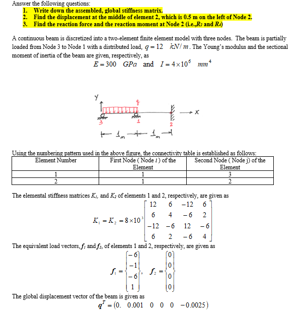Solved Answer the following questions: 1. Write down the | Chegg.com