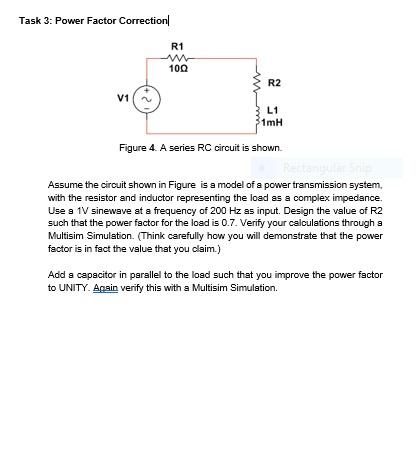 Solved Task 3: Power Factor Correction| Figure 4. A series | Chegg.com