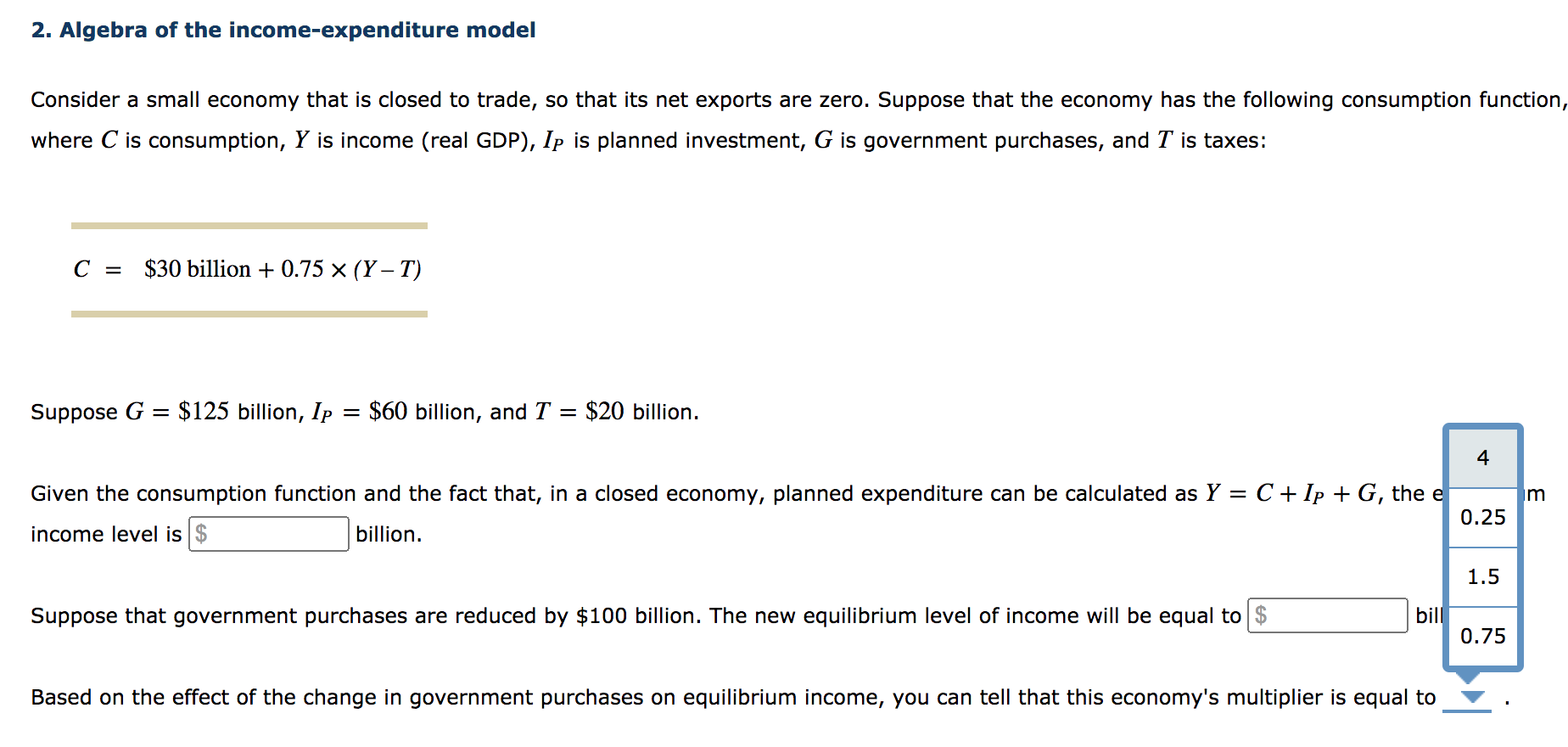 Solved 2 Algebra Of The Income expenditure Model Consider A Chegg solved-2-algebra-of-the-income-expenditure-model-consider-a-chegg