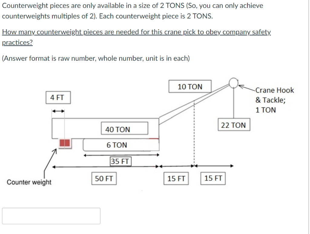 Solved Your company's crane and lifting procedures dictate | Chegg.com