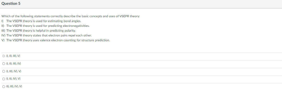 Solved Which of the following statements correctly describe | Chegg.com