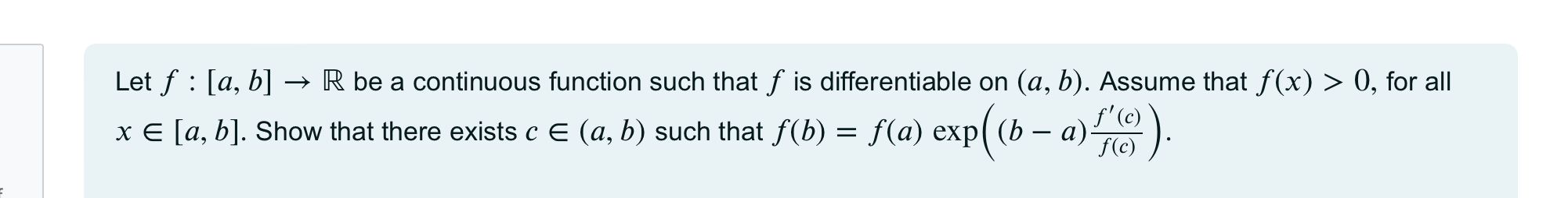 Solved Let f:[a,b]→R ﻿be a continuous function such that f | Chegg.com