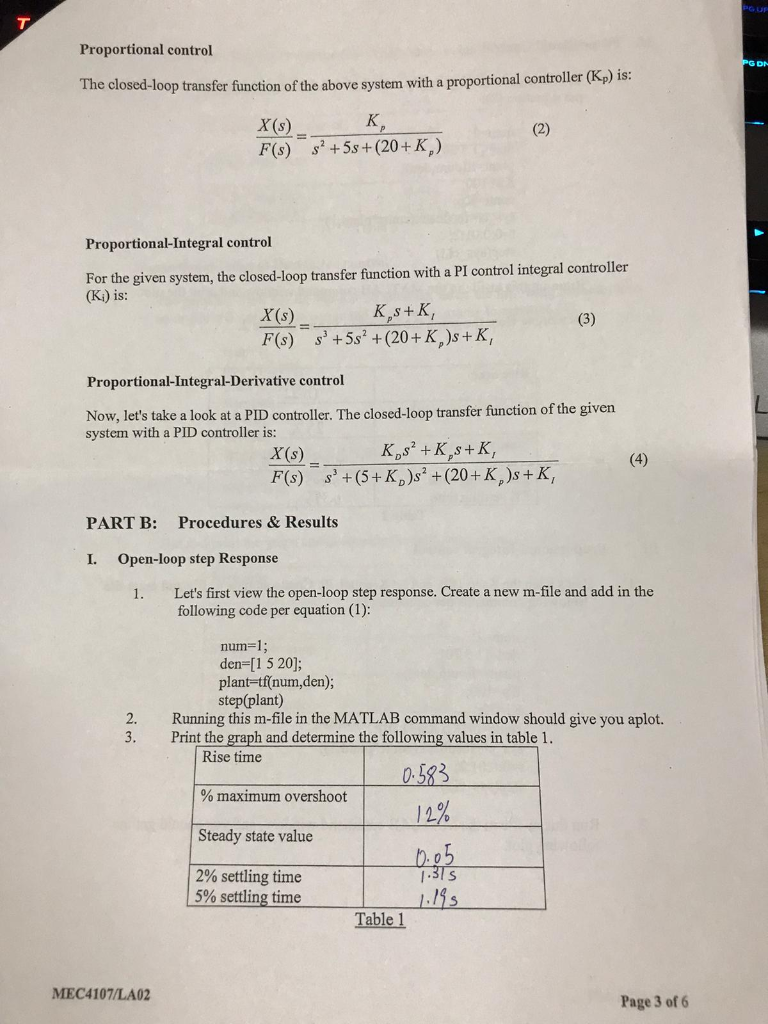 Kp - Proportional gain Ki Integral gain Kd-Derivative | Chegg.com