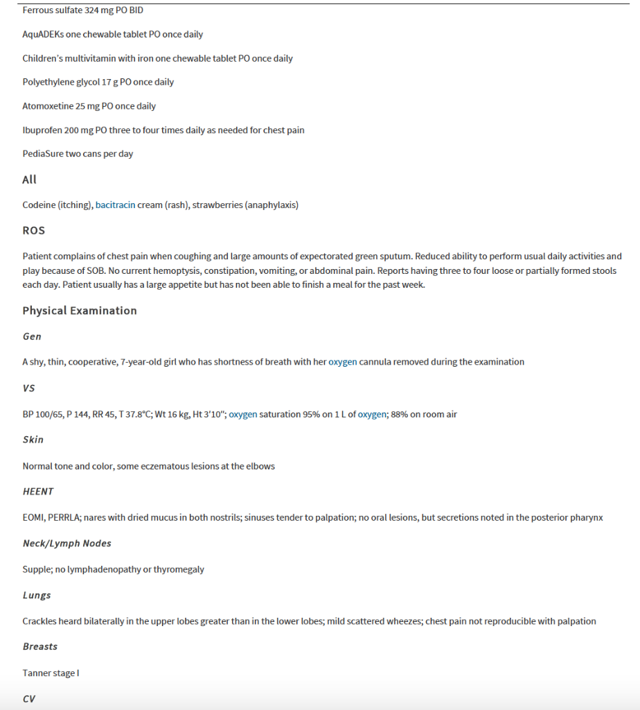 Solved PATIENT PRESENTATION Chief Complaint As reported by | Chegg.com