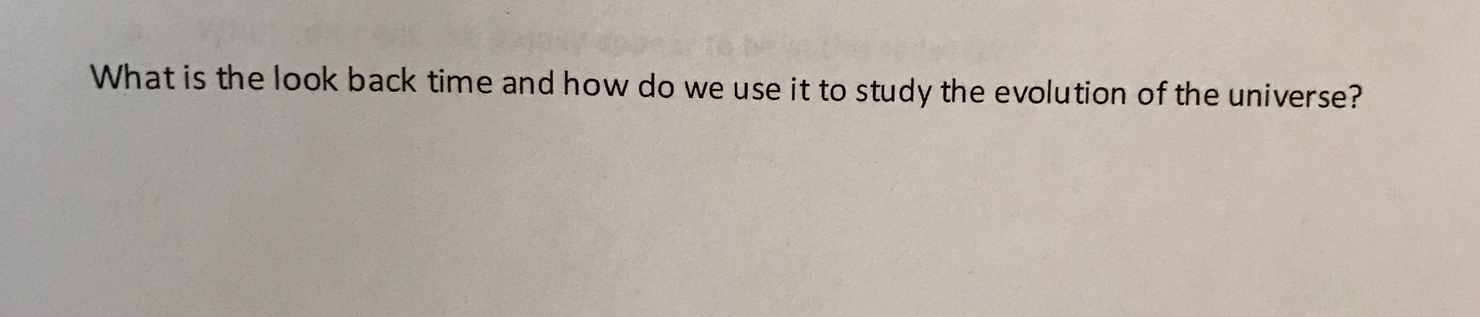 Solved What is the look back time and how do we use it to | Chegg.com