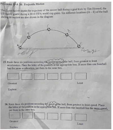 Solved Problems 19&20: Projectile Motion The figure below | Chegg.com