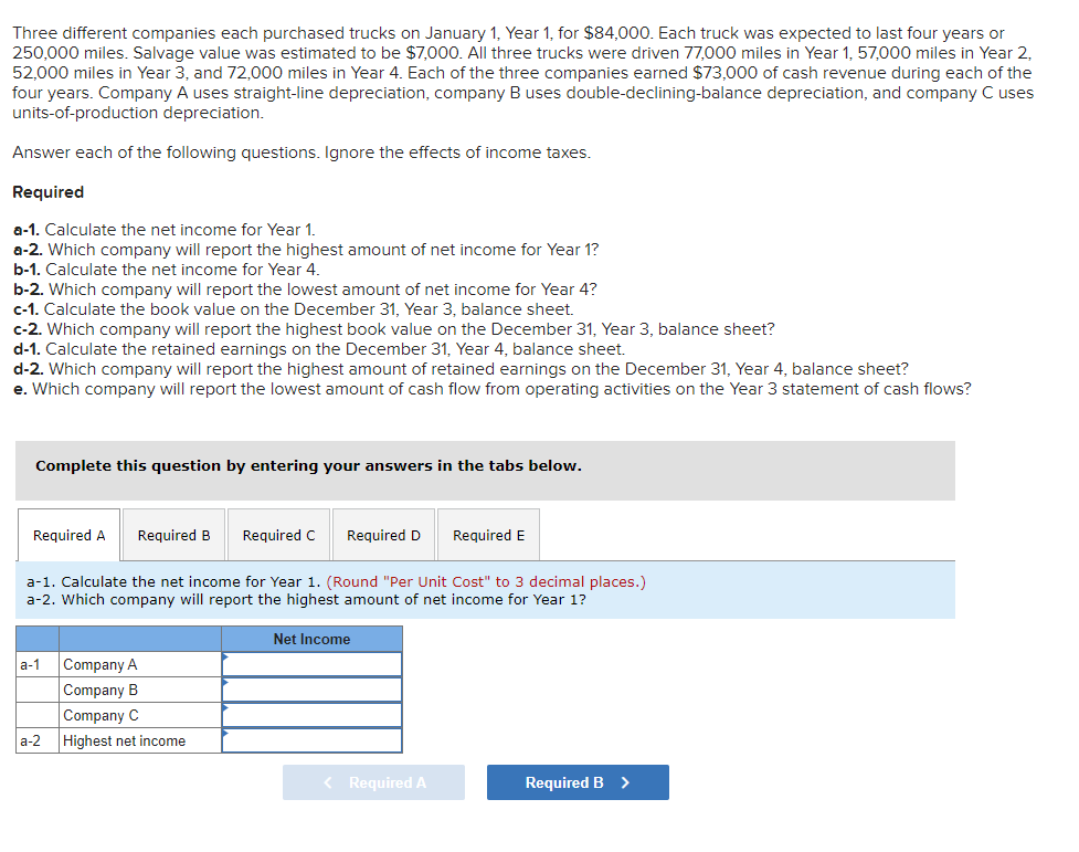 Solved b-1. Calculate the net income for Year 4 . (Round | Chegg.com