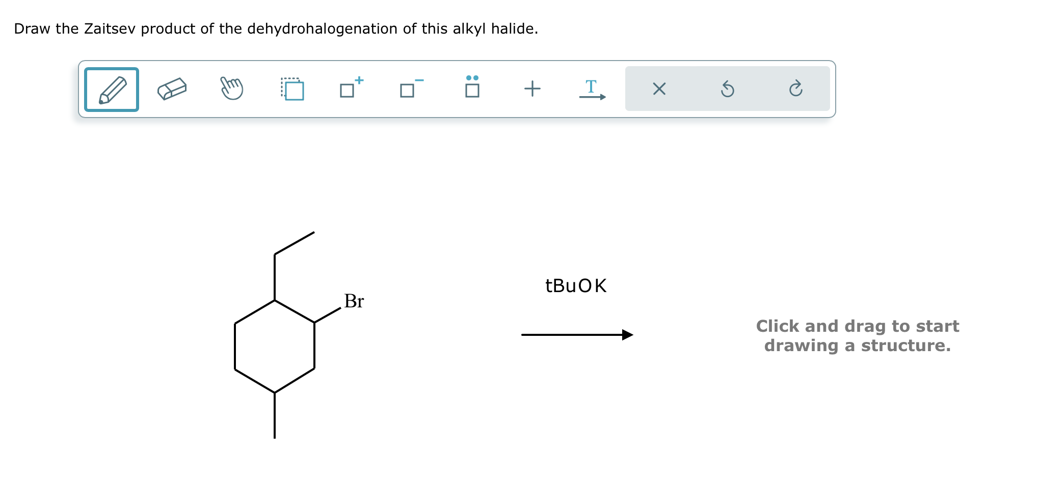 Solved Draw the Zaitsev product of the dehydrohalogenation | Chegg.com