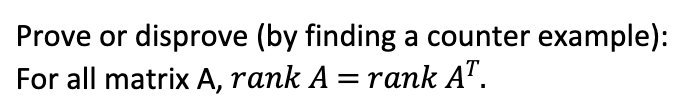 Solved Prove or disprove (by finding a counter example): For | Chegg.com