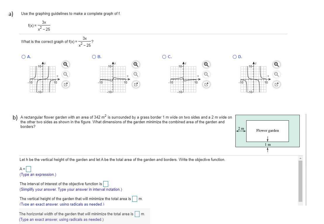 Solved a) Use the graphing guidelines to make a complete | Chegg.com