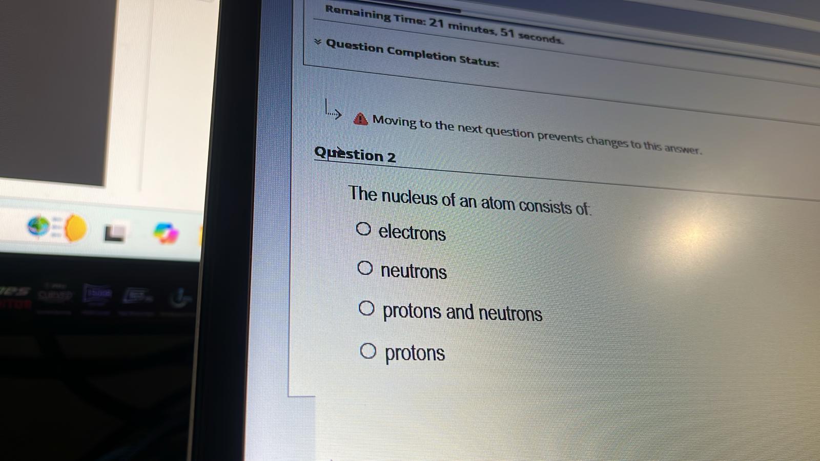 Solved The nucleus of an atom consists | Chegg.com