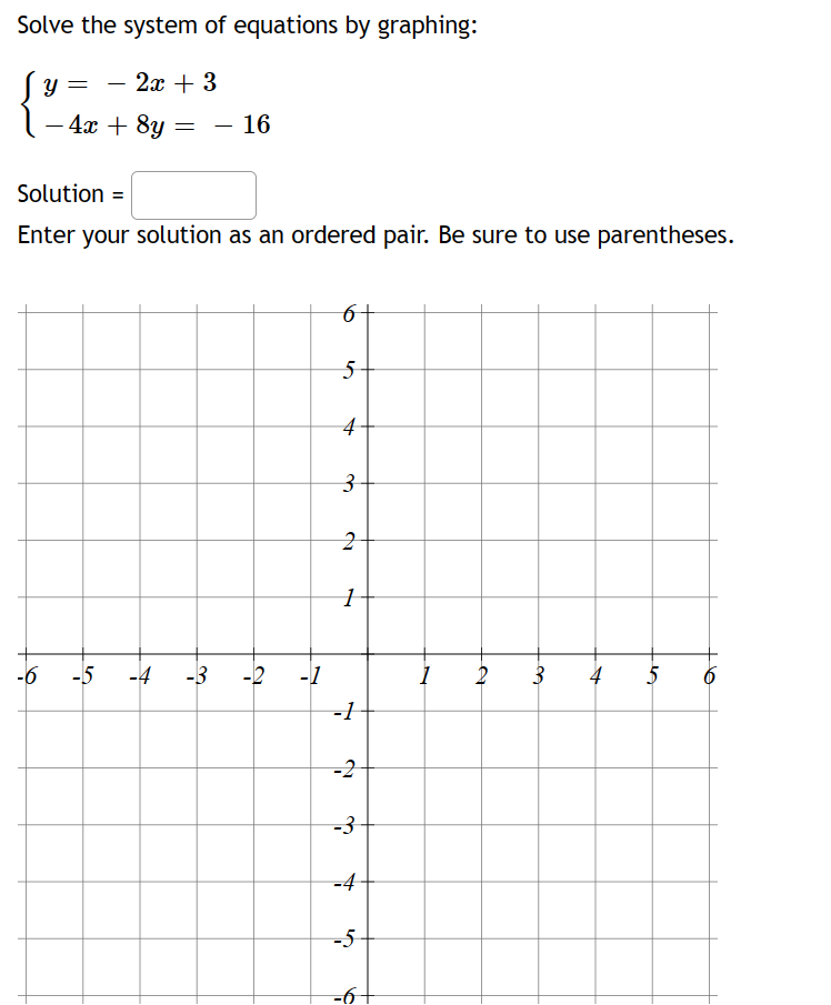 Solved Solve the system of equations by graphing: | Chegg.com