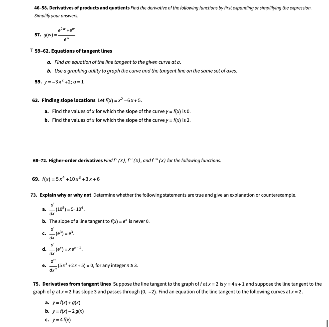Solved 46-58. Derivatives of products and quotients Find the | Chegg.com