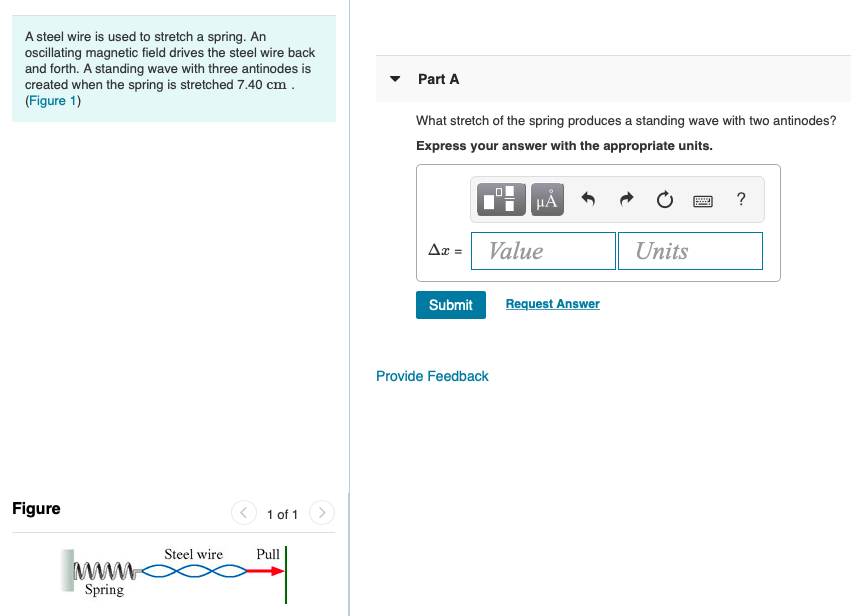 Solved A steel wire is used to stretch a spring. An | Chegg.com
