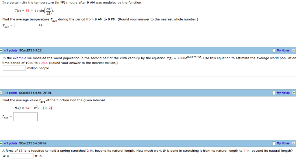 Solved In a certain city the temperature (in °F) t hours | Chegg.com
