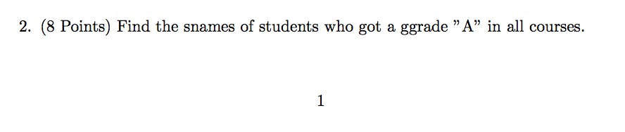 Solved Students (sid: integer, sname: string) Course (cid: | Chegg.com