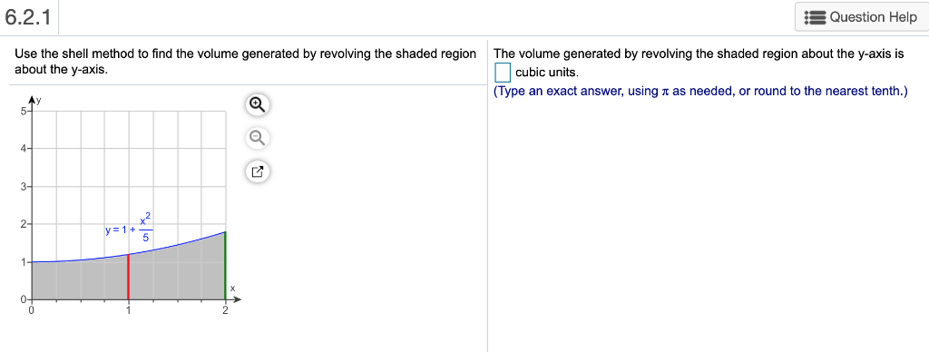 Solved Use the shell method to find the volume generated by | Chegg.com