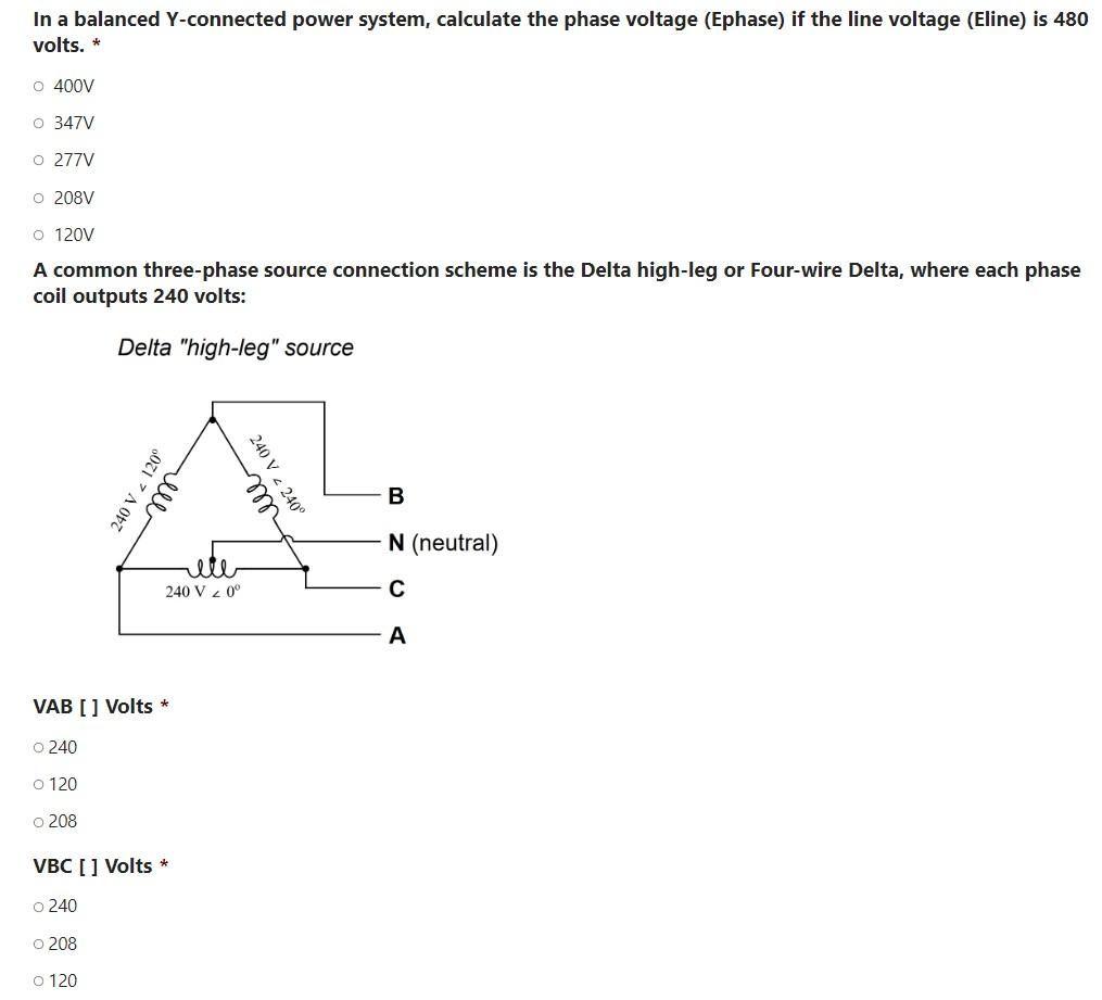 Solved In a Y-Y source/load configuration, which of the | Chegg.com