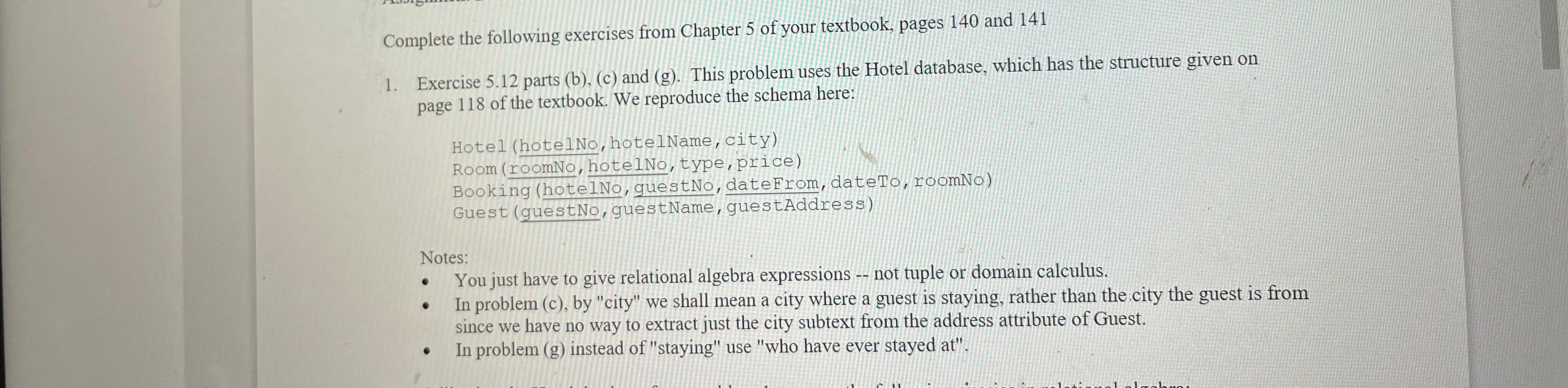 Solved 5.12 Generate the relational algebra, tuple | Chegg.com Solved 5.12 Generate the relational algebra, tuple | Chegg.com