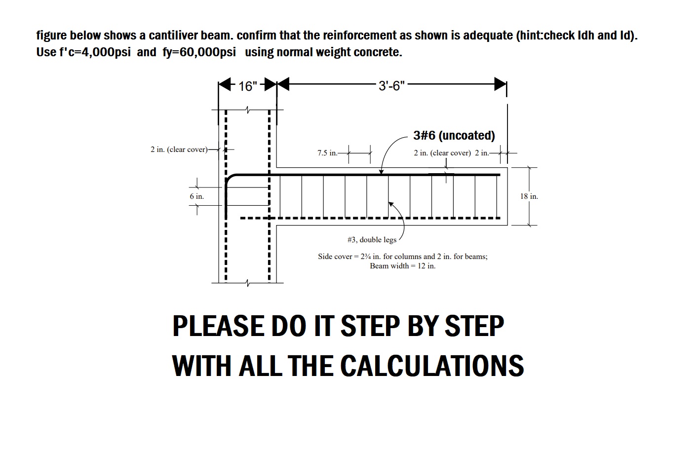Solved figure below shows a cantiliver beam. confirm that | Chegg.com