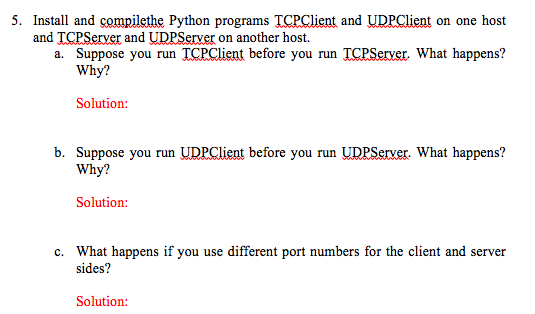 Solved 5 Install And Compilethe Python Programs Tcpclient