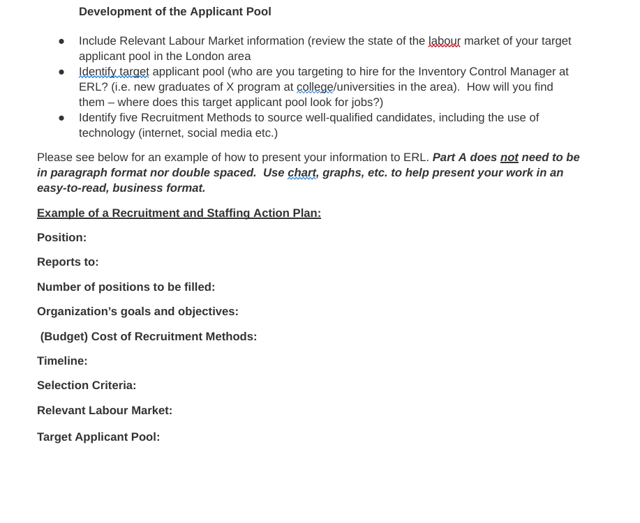 Solved Development of the Applicant Pool - Include Relevant | Chegg.com