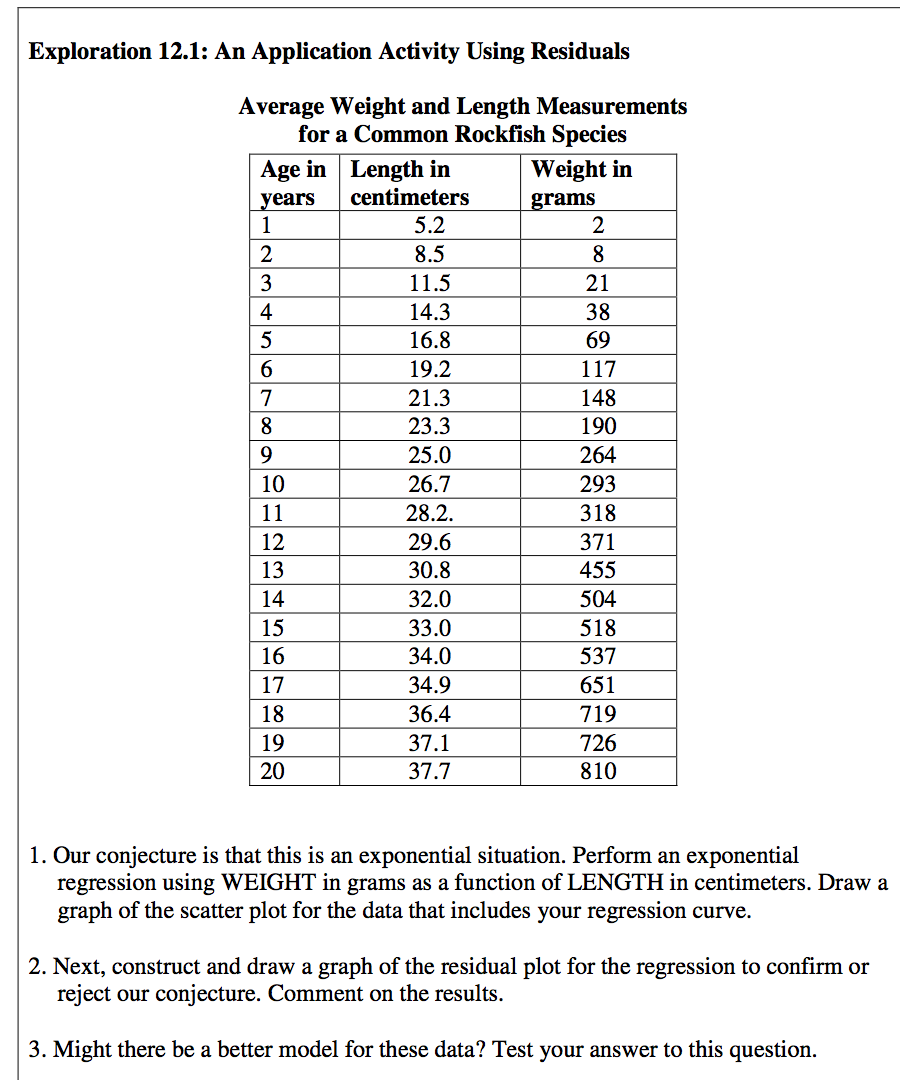 Solved Exploration 12.1: An Application Activity Using | Chegg.com