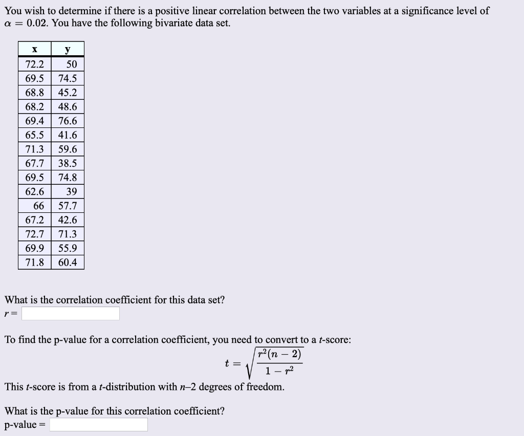 Solved You wish to determine if there is a positive linear | Chegg.com