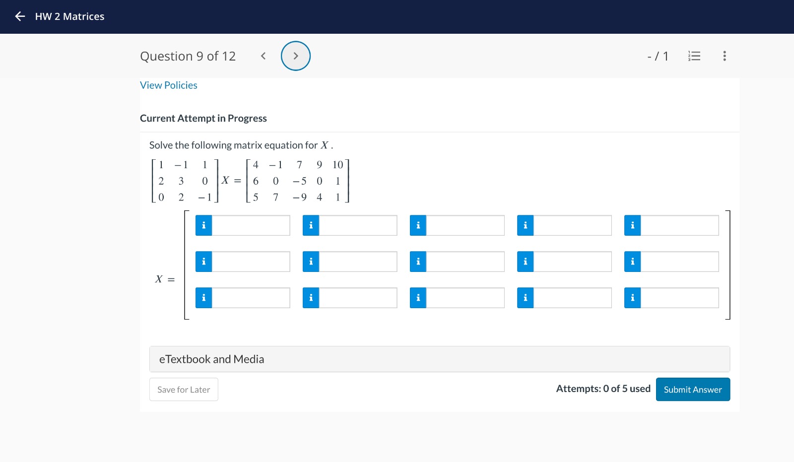 Solved Current Attempt in Progress Solve the following | Chegg.com
