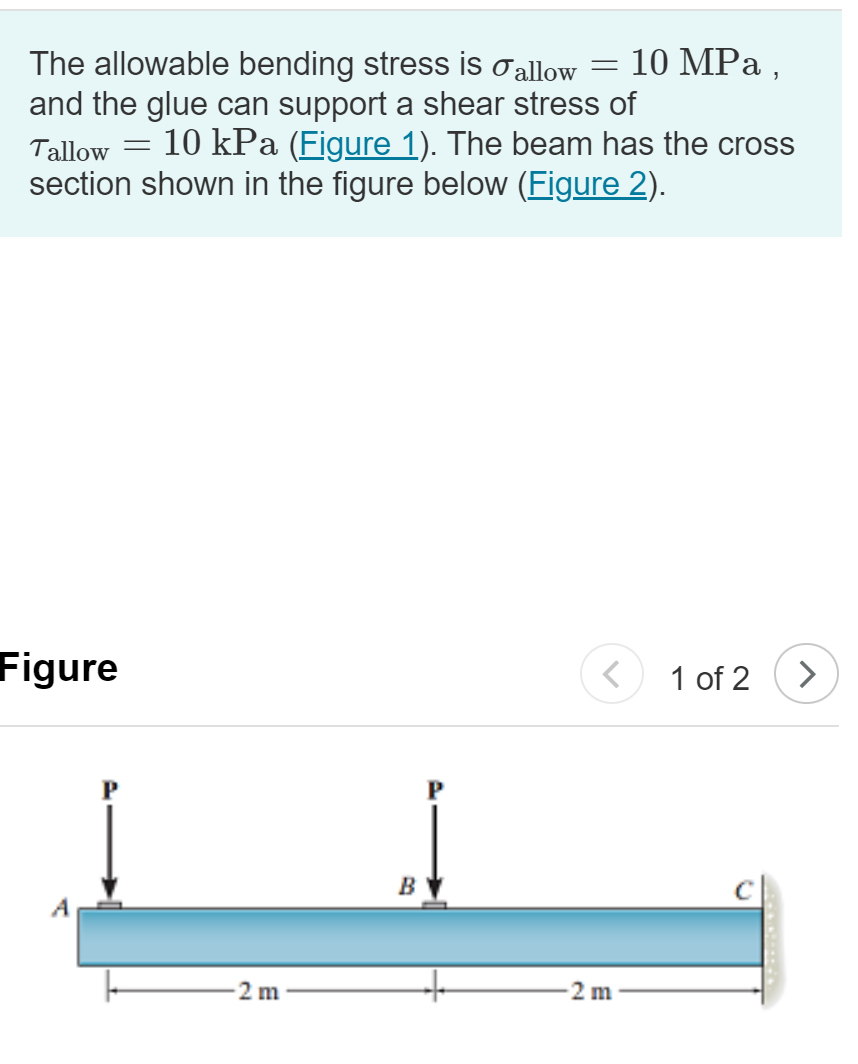 Solved The allowable bending stress is σallow =10MPa, and | Chegg.com