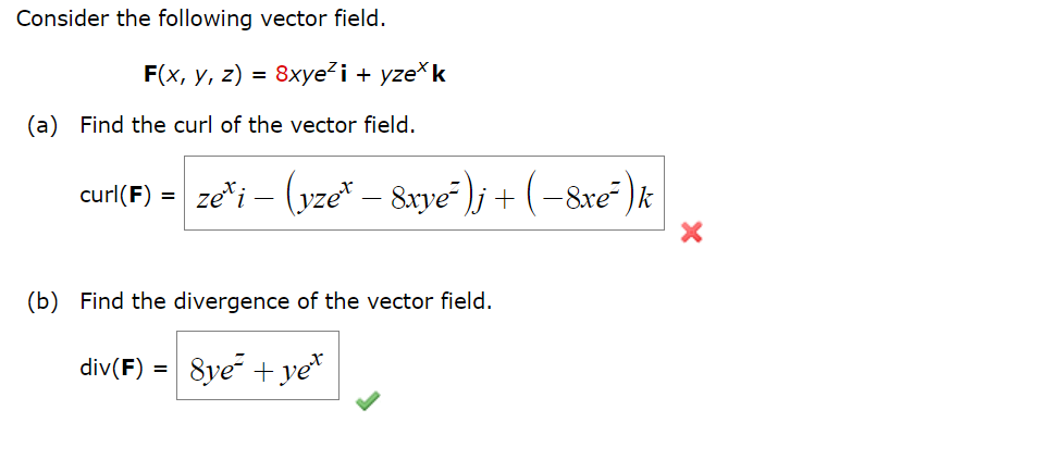 Solved Consider the following vector field. | Chegg.com Solved Consider the following vector field. | Chegg.com