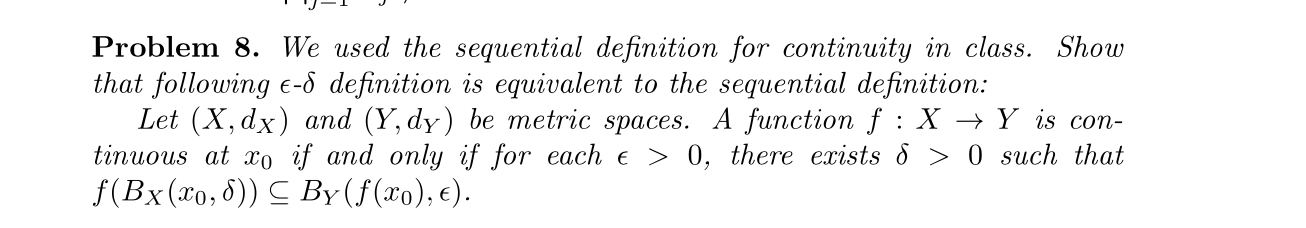 Solved Problem 8. We used the sequential definition for | Chegg.com